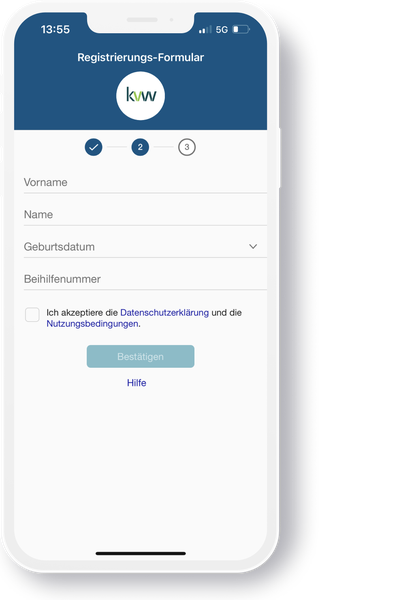 Beihilfe-App#N# - kvw - Kommunale Versorgungskassen Westfalen-Lippe